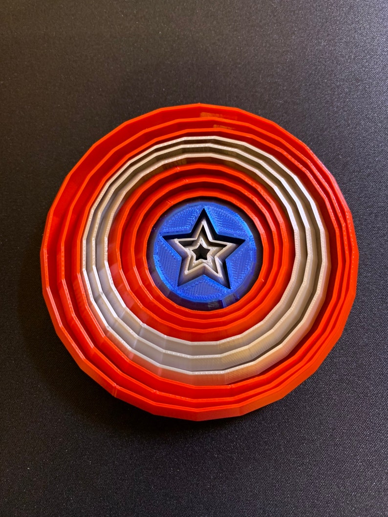 Captain America Fidget Shield - Etsy
