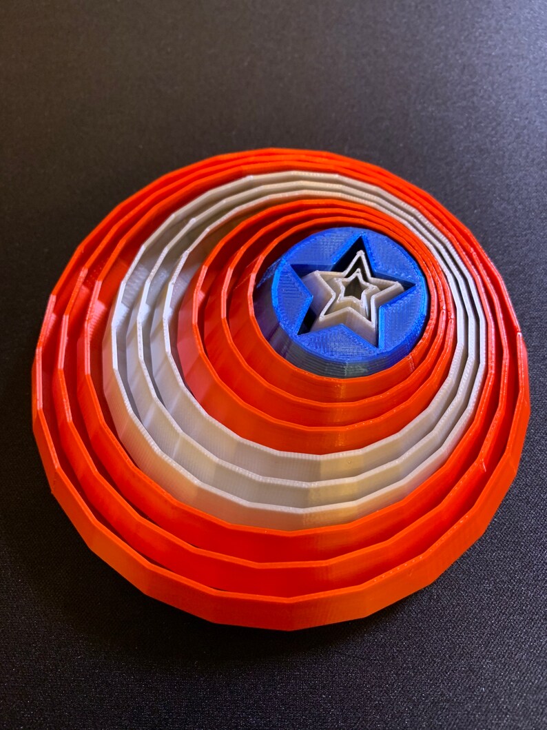 Captain America Fidget Shield - Etsy