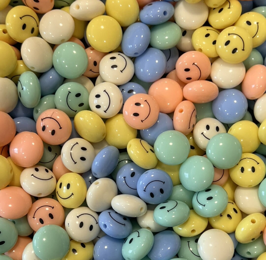 Acrylic Smiley Face, Beads for Crafts and Jewelry Making, DYI - Etsy
