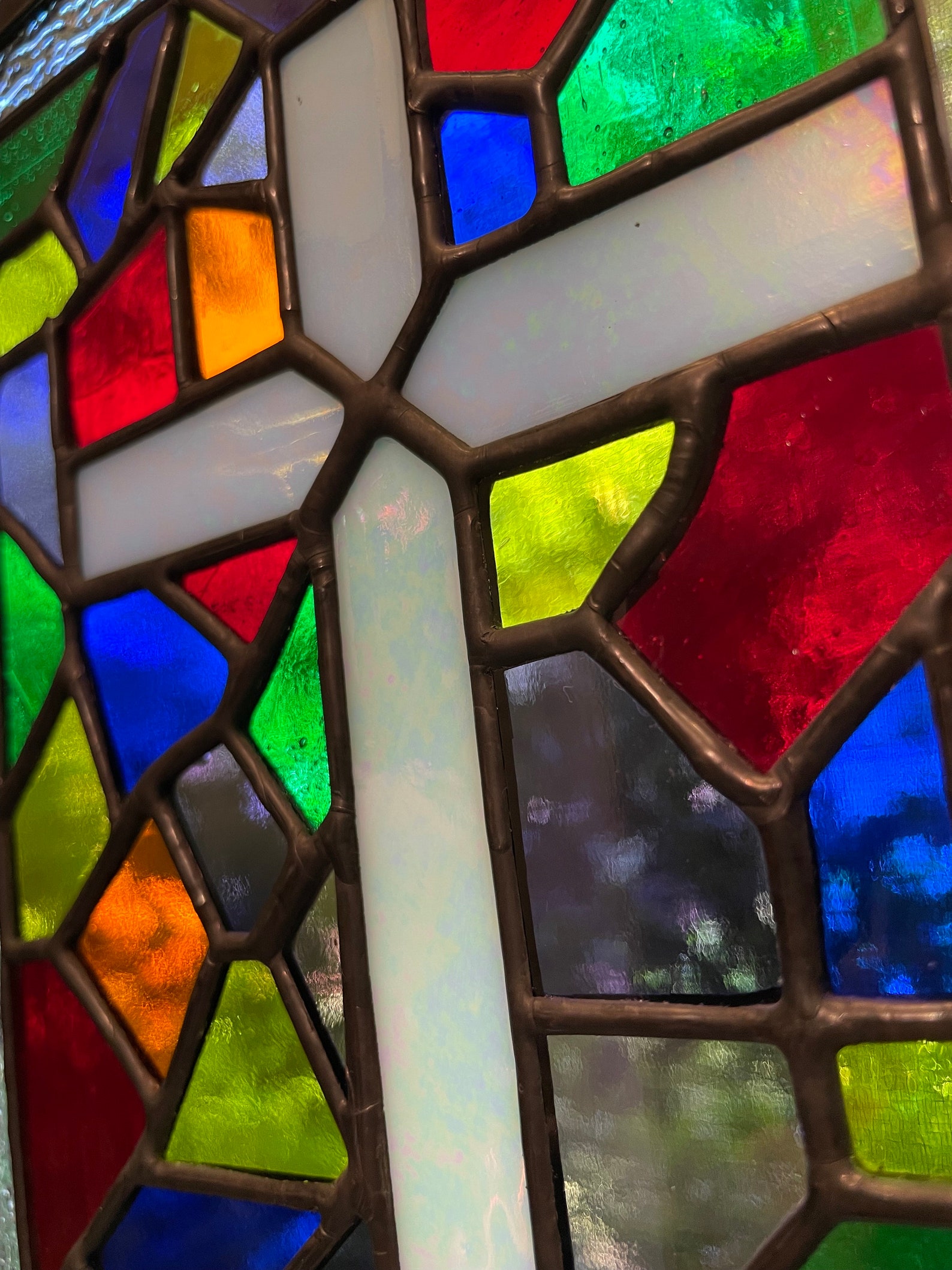 Stained Glass Cross of Many Colors - Etsy