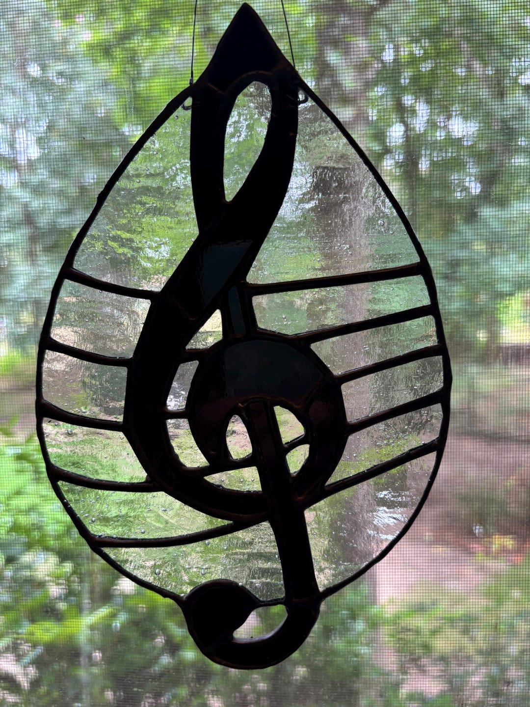 Stained Glass Treble Clef Teardrop - Etsy