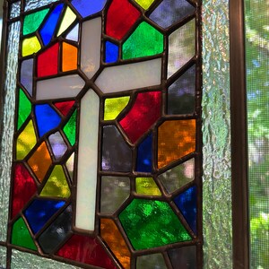 Stained Glass Cross of Many Colors - Etsy