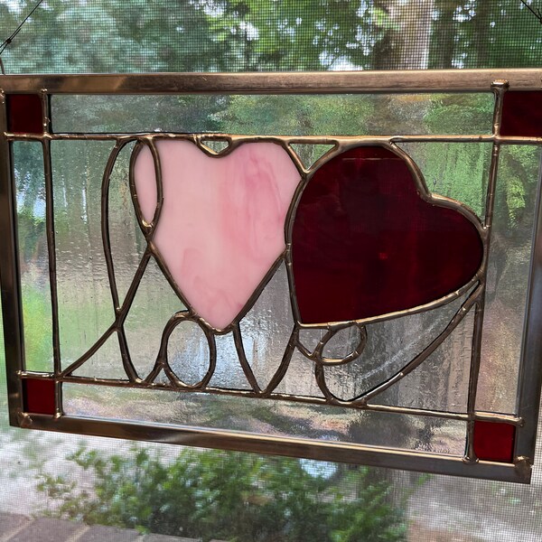 Stained Glass Hearts - Etsy