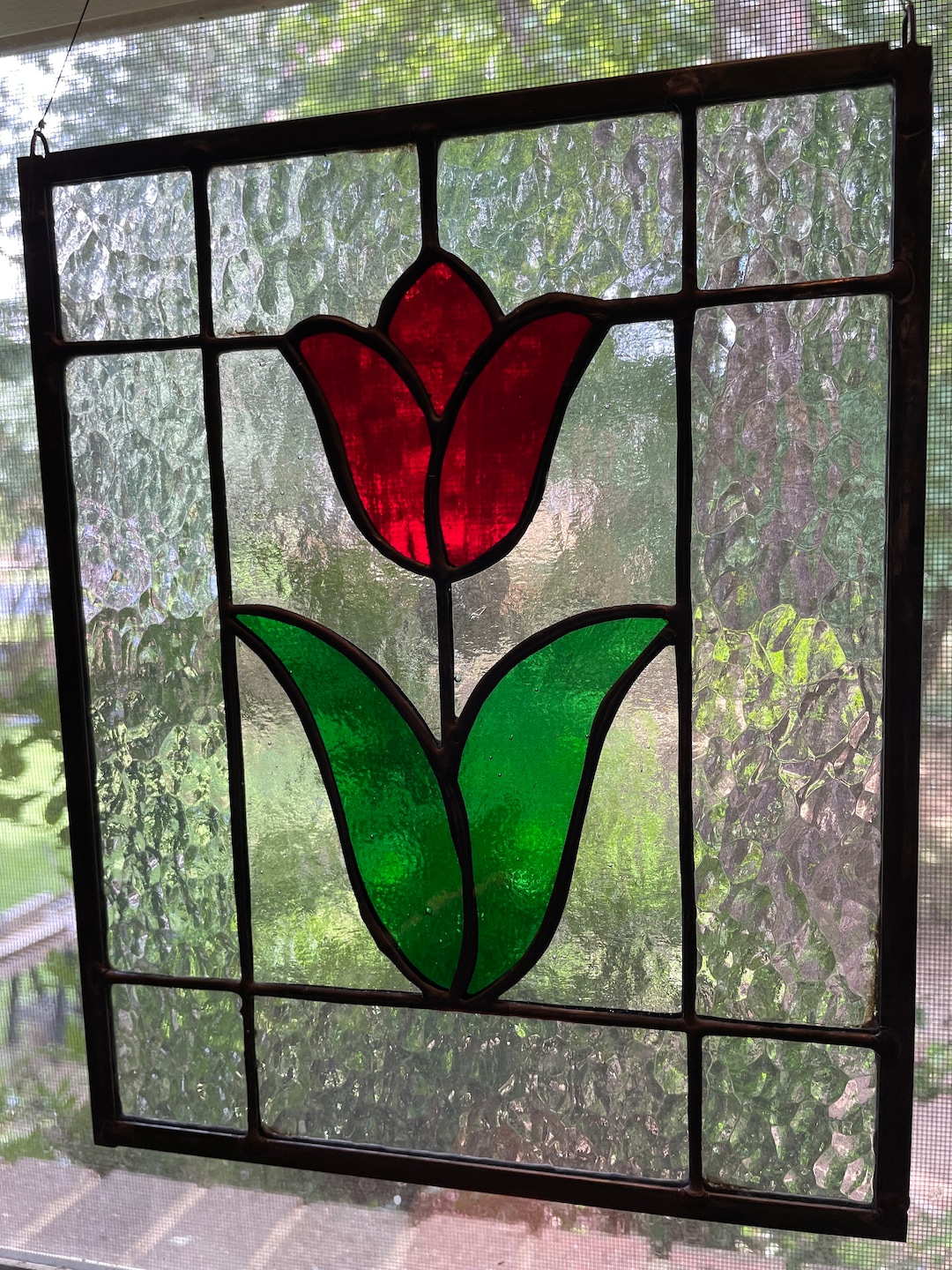 Stained Glass Tulip Flower - Etsy