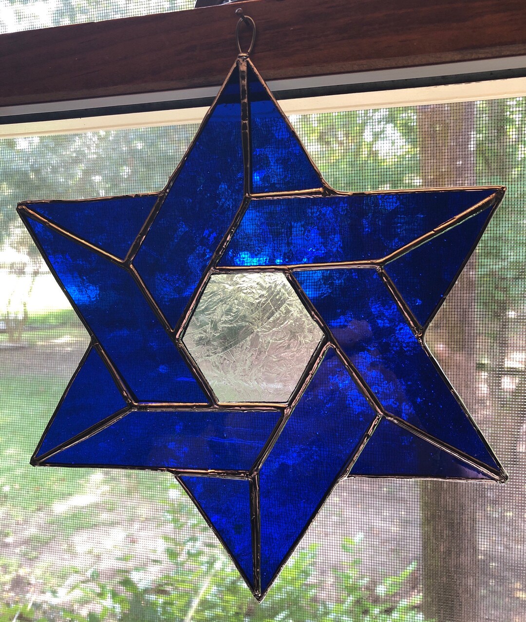 Stained Glass Star of David - Etsy