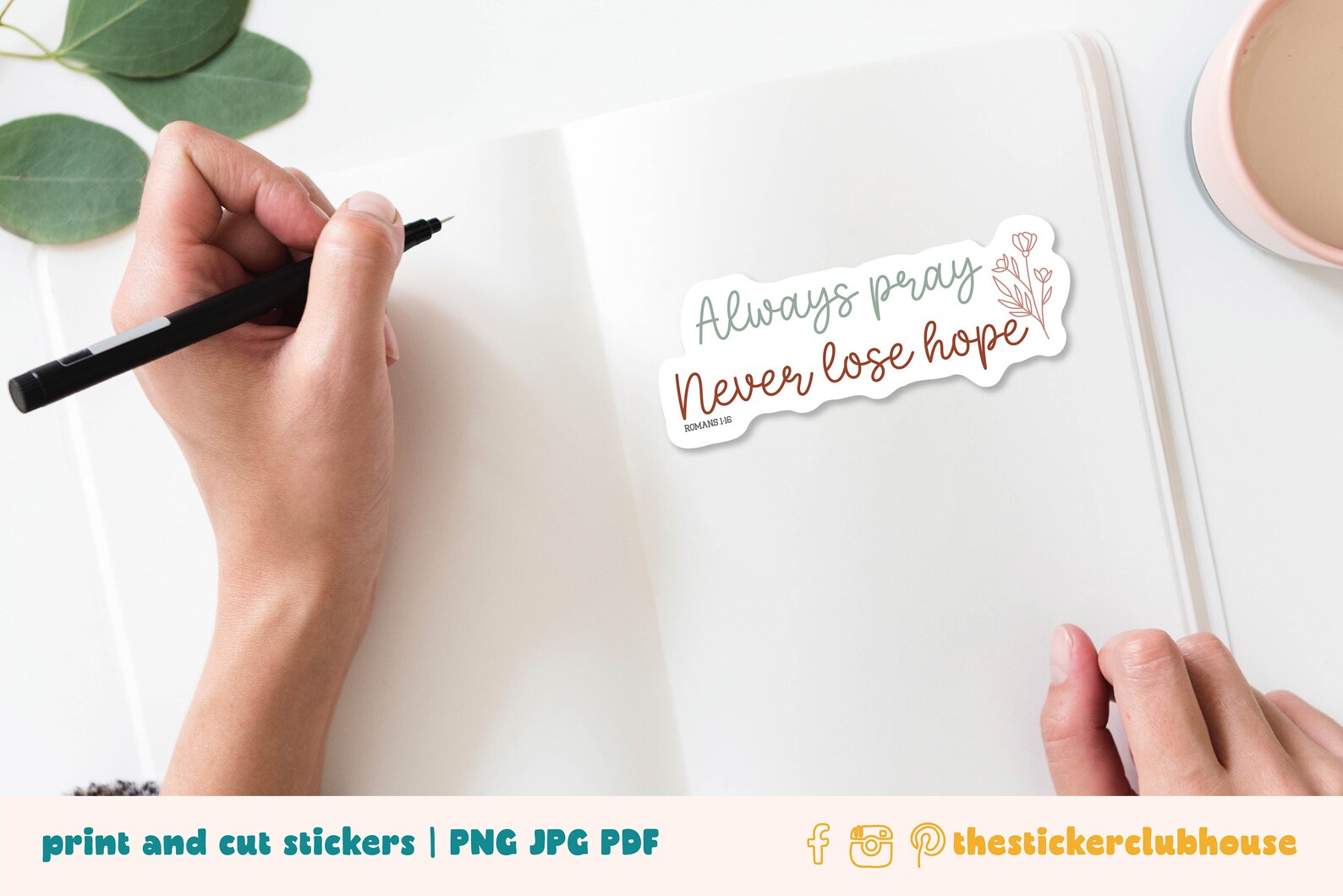 Bible Verse Stickers | Printable Religious Sticker Bundle | Bible ...