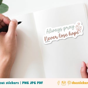 Bible Verse Stickers | Printable Religious Sticker Bundle | Bible ...