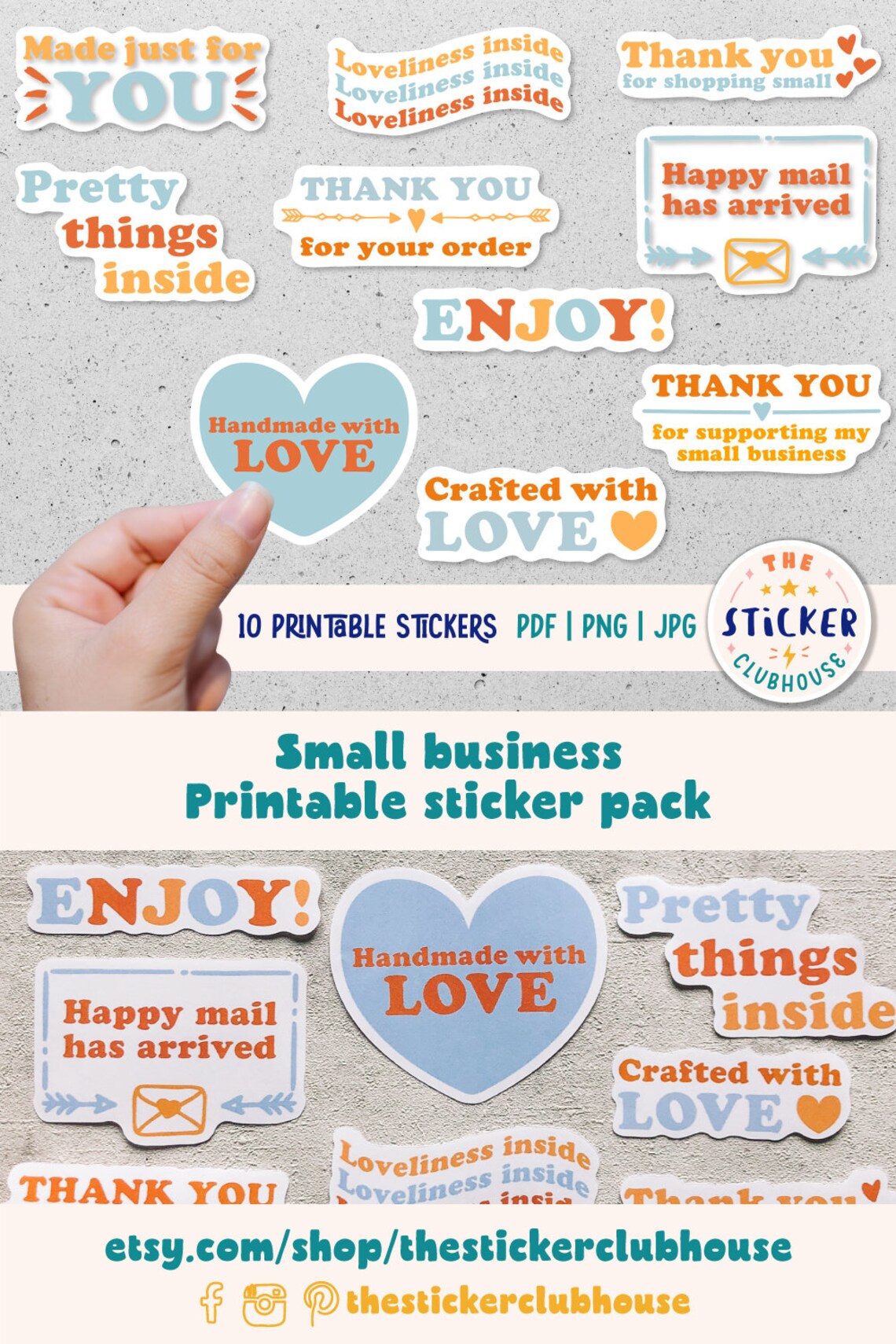 Small Business Stickers | Printable Stickers | Print and Cut Stickers ...