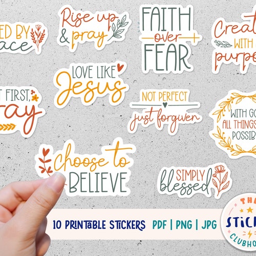 Bible Verse Sticker Bundle Religious Quote Stickers - Etsy