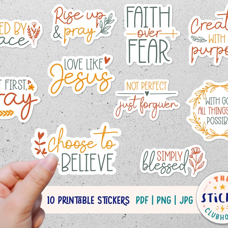 Sticker cristianos - Etsy México