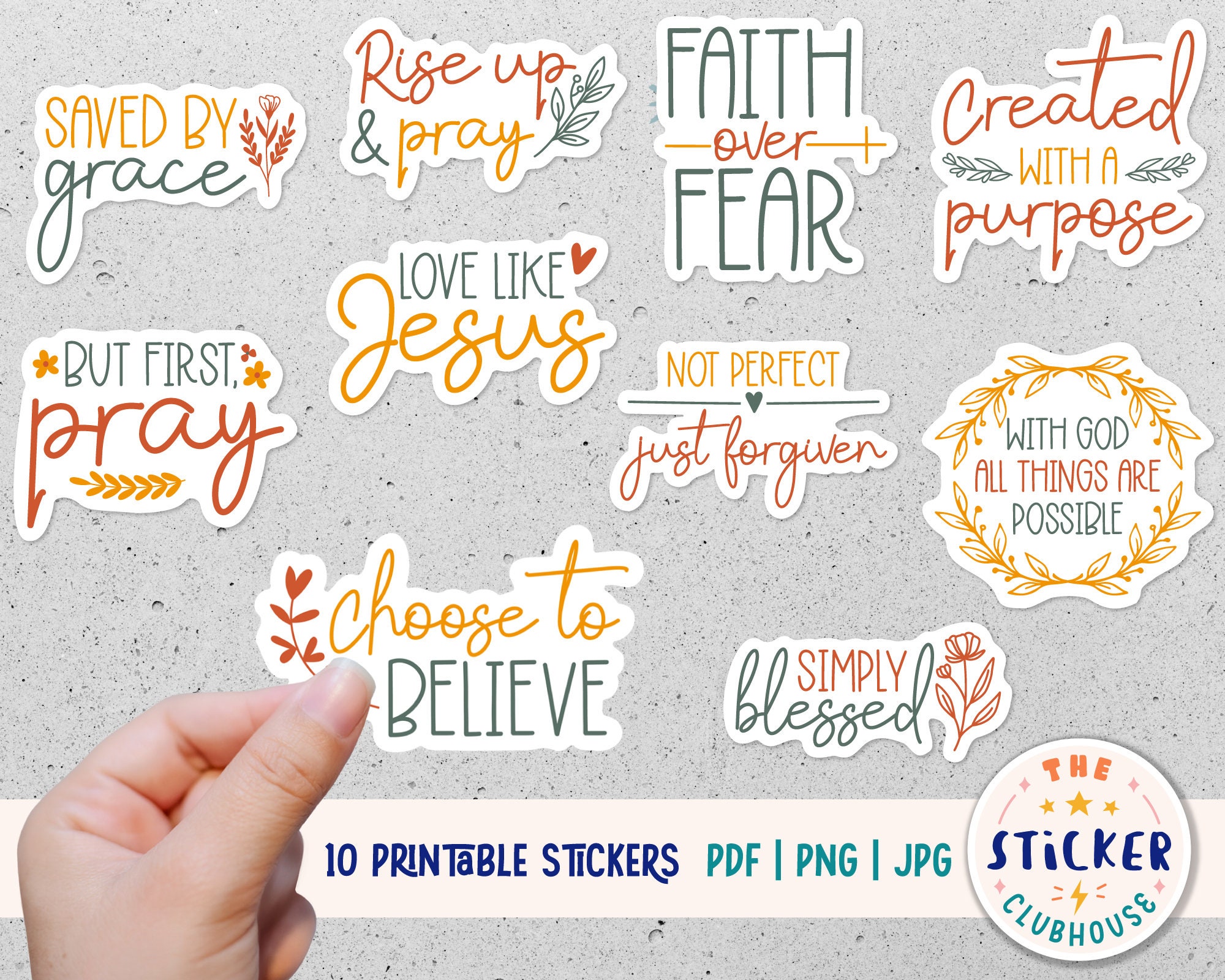 Paper & Party Supplies Religious Quote Stickers Religious Printable ...