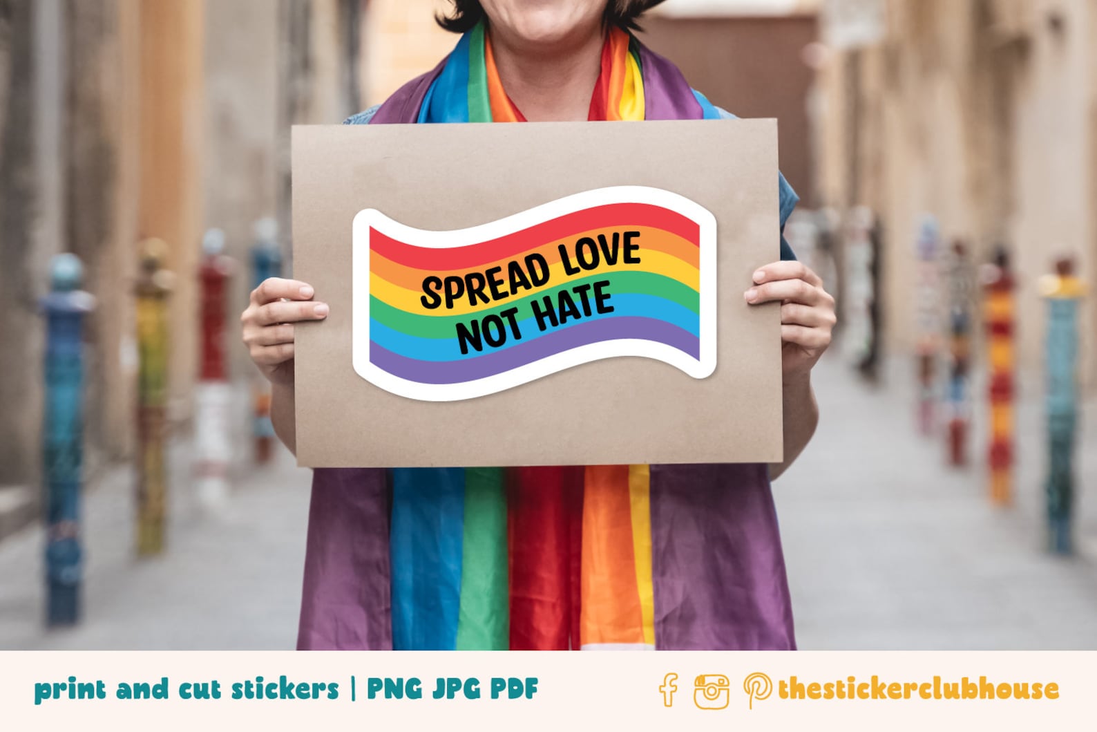 Printable Pride Stickers LGBTQ Sticker Bundle Queer Stickers Rainbow ...