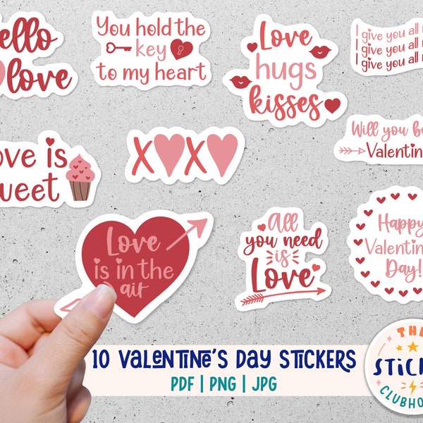 Valentine Stickers - Etsy
