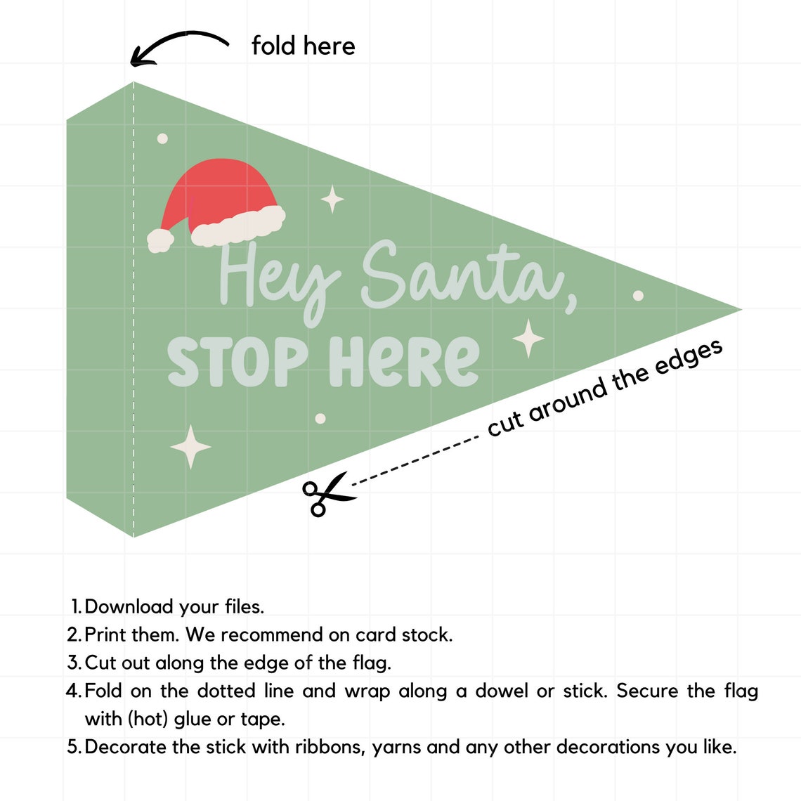 Printable Christmas Pennants Flag Bundle, Holiday Flags Printable ...