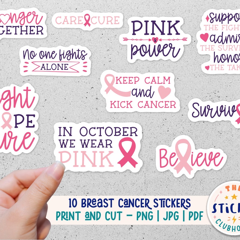 Breast Cancer Awareness Stickers - Etsy