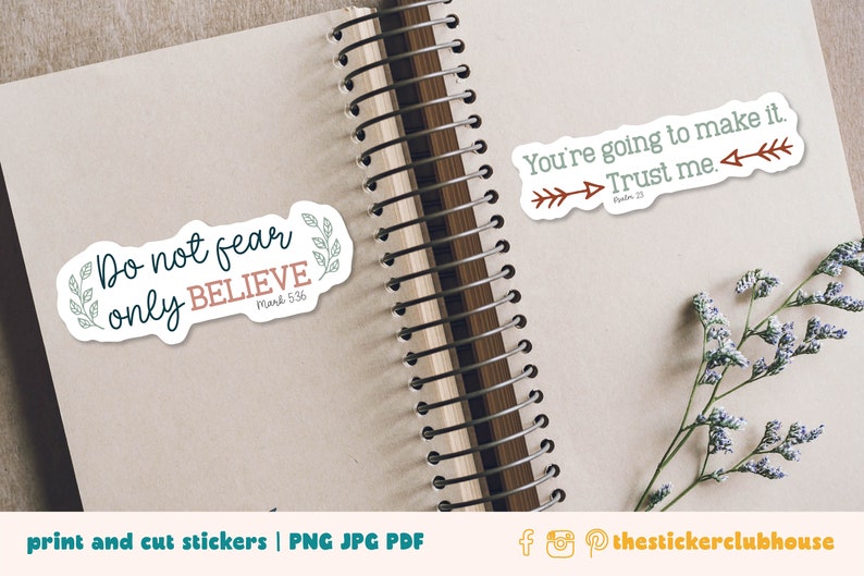 Bible Verse Stickers | Printable Religious Sticker Bundle | Bible ...