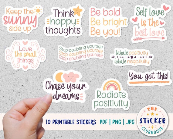 Inspirational Sticker Bundle Motivation Stickers - Etsy