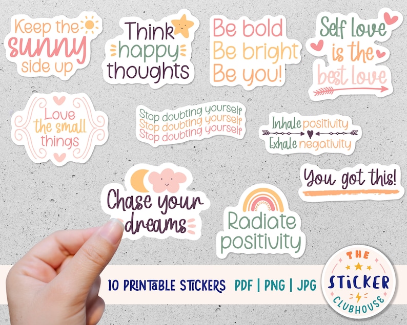 Inspirational Sticker Bundle Motivation Stickers - Etsy