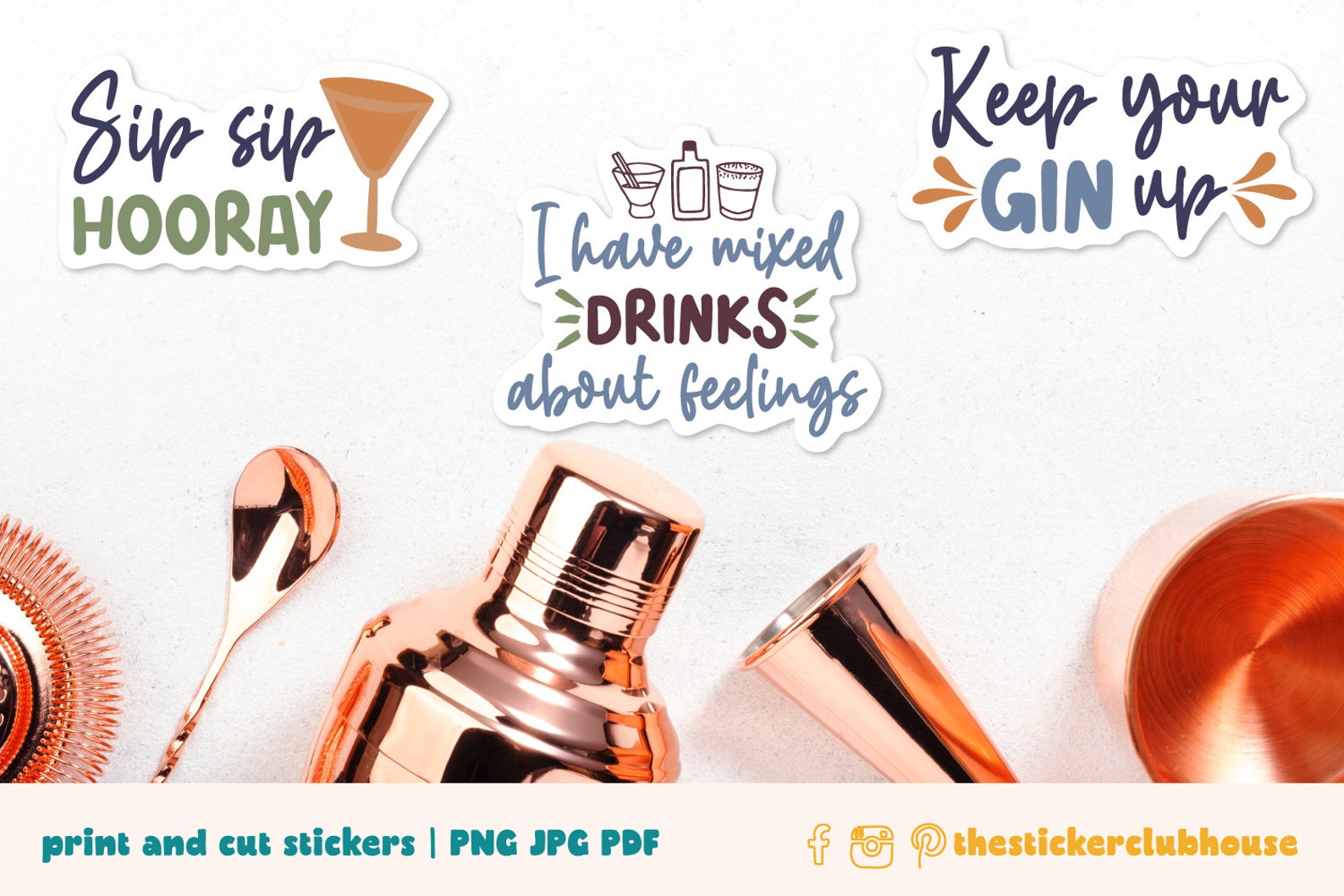 Boozy Stickers | Printable Stickers | Print and Cut Stickers | Booze ...