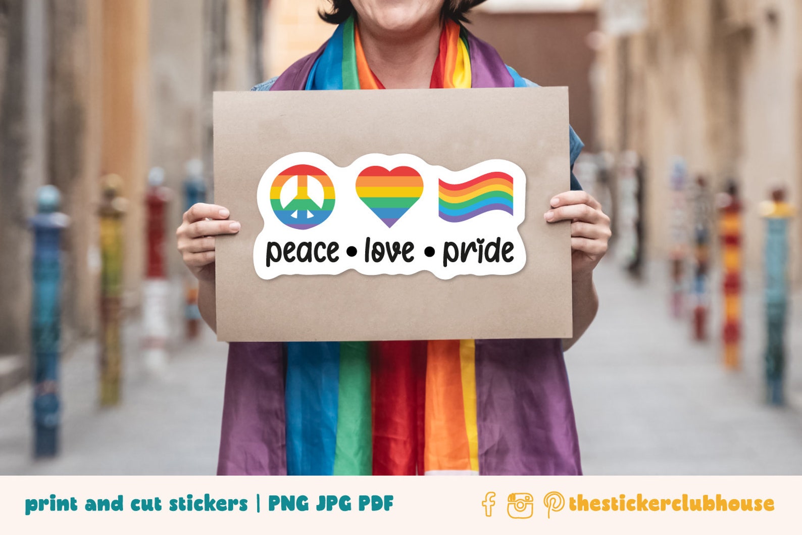 Printable Pride Stickers LGBTQ Sticker Bundle Queer Stickers Rainbow ...