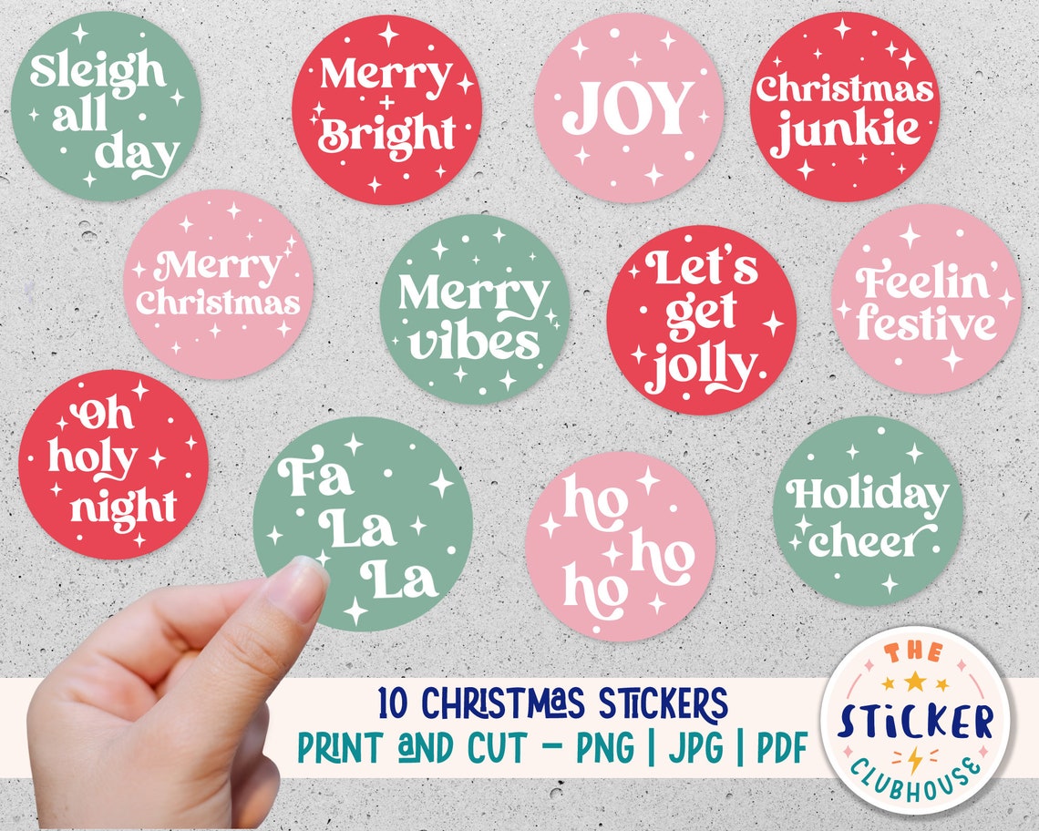 Printable Christmas Stickers | Christmas Gift Stickers | Christmas ...