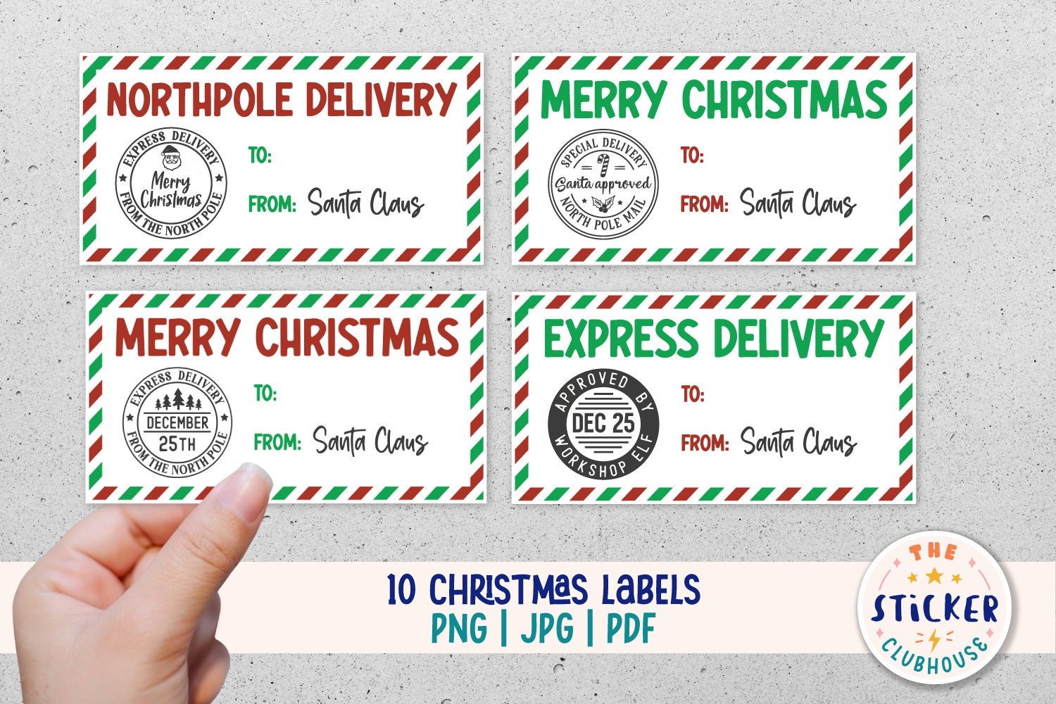 Printable Christmas Gift Labels | Christmas Mailing Labels | Christmas ...