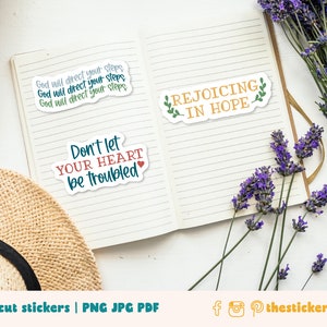 Printable Religious Stickers | Religious Sticker Bundle | Bible ...