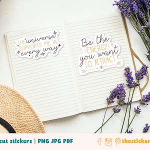 Printable Manifestation Sticker Bundle | Manifestation Stickers | Law ...