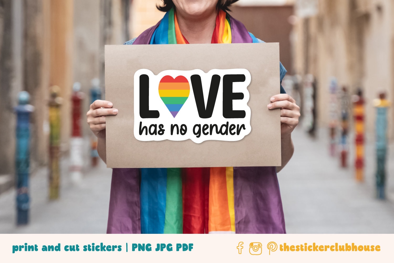 Printable Pride Stickers LGBTQ Sticker Bundle Queer Stickers Rainbow ...