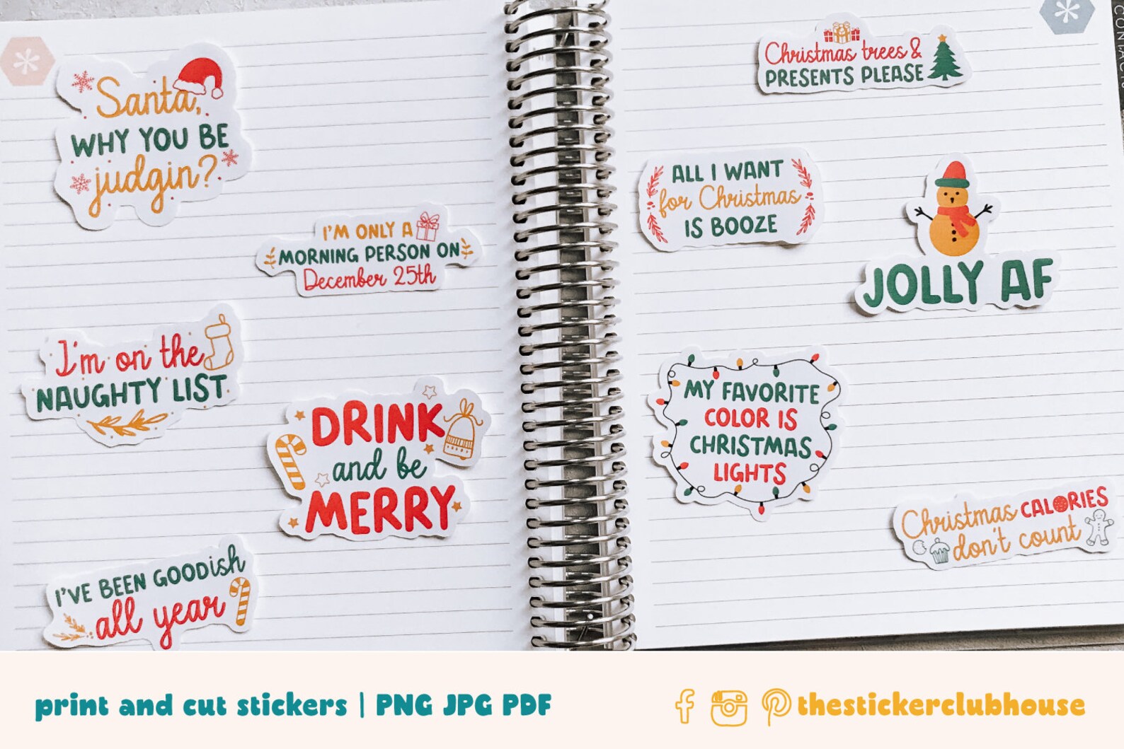 Funny Christmas Stickers | Printable Christmas Stickers | Printable ...