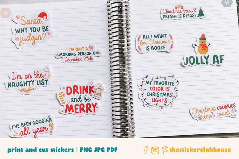 Funny Christmas Stickers | Printable Christmas Stickers | Printable ...