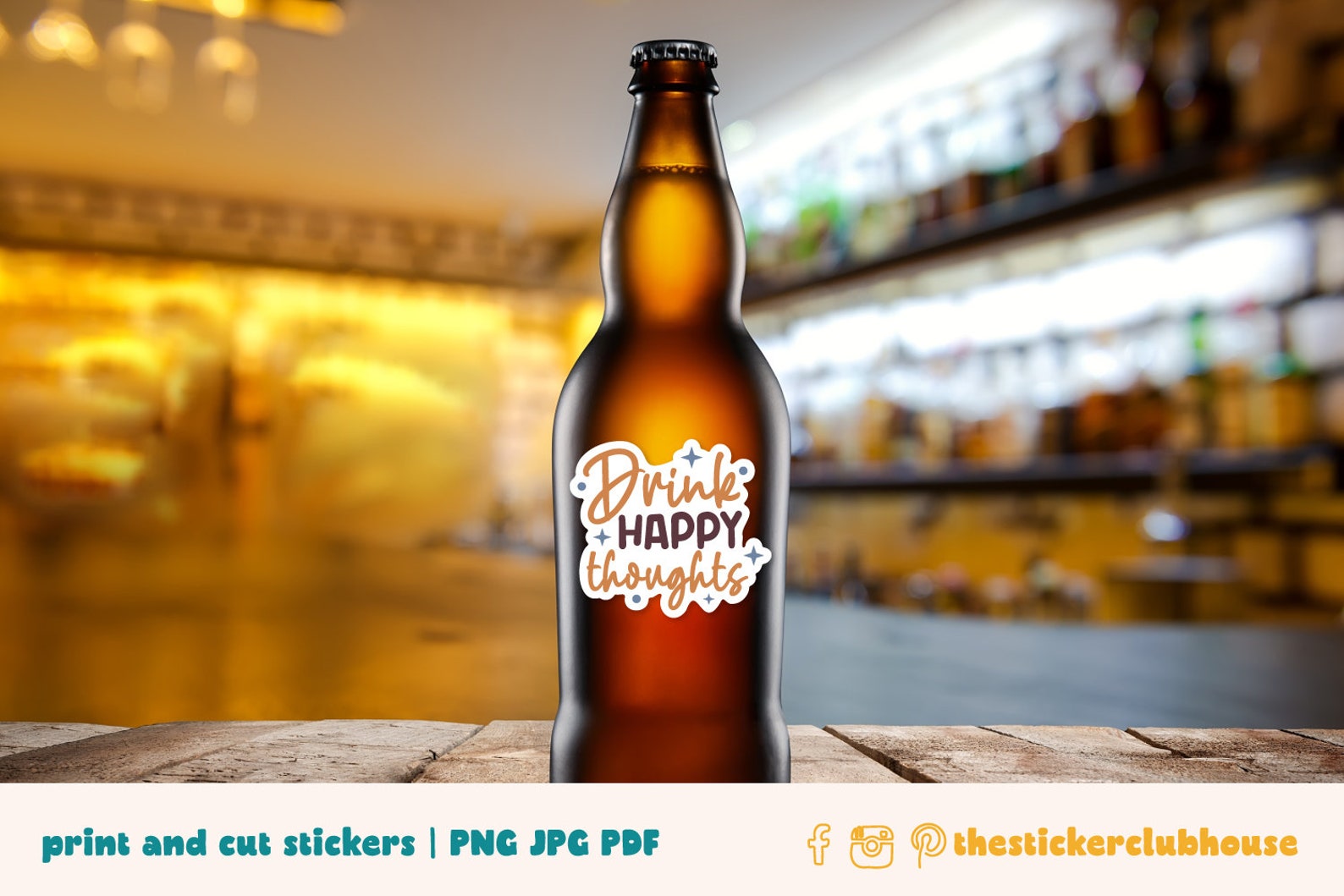 Boozy Stickers | Printable Stickers | Print and Cut Stickers | Booze ...