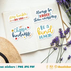 Kindness Sticker Bundle | Printable Kindness Stickers | Positivity ...