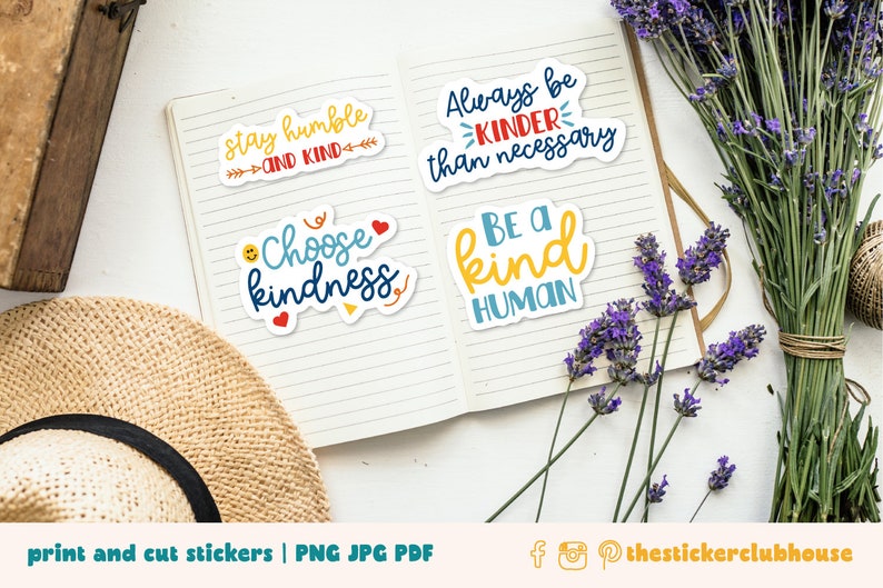 Kindness Sticker Bundle | Printable Kindness Stickers | Positivity ...