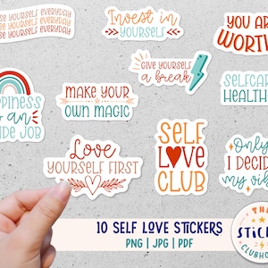 Inspirational Sticker Bundle | Self Love Sticker Bundle | Positivity ...