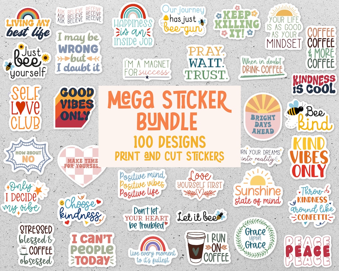 Sticker Mega Bundle | Printable Sticker Bundle | Mega Sticker Pack ...