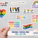 Printable Pride Stickers LGBTQ Sticker Bundle Queer Stickers Rainbow ...