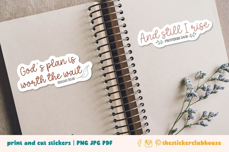 Bible Verse Stickers | Printable Religious Sticker Bundle | Bible ...
