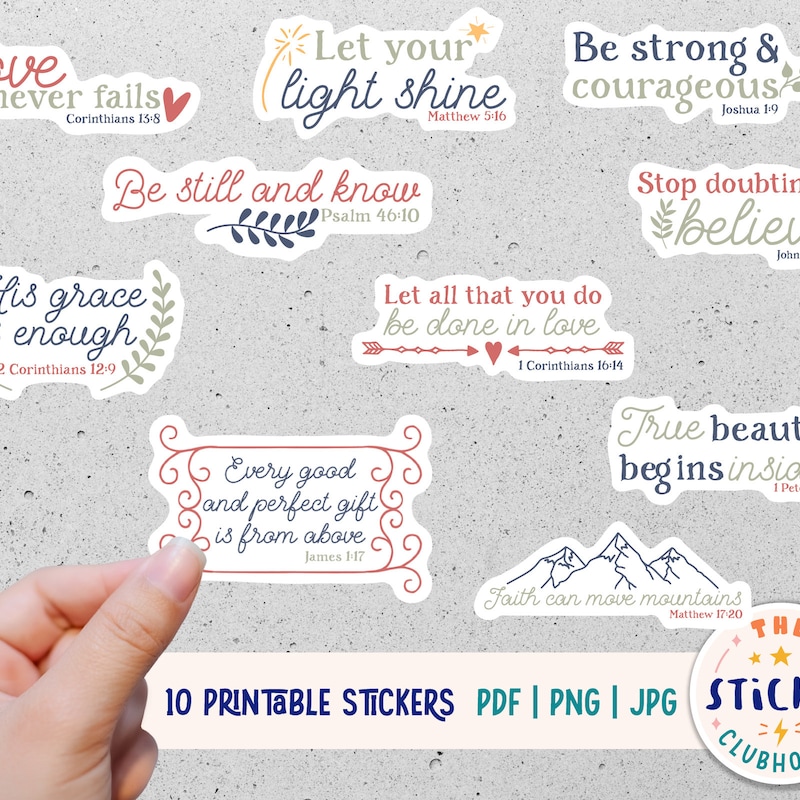 Stickers para biblia. versículos bíblicos, stickers cristianos - Etsy ...