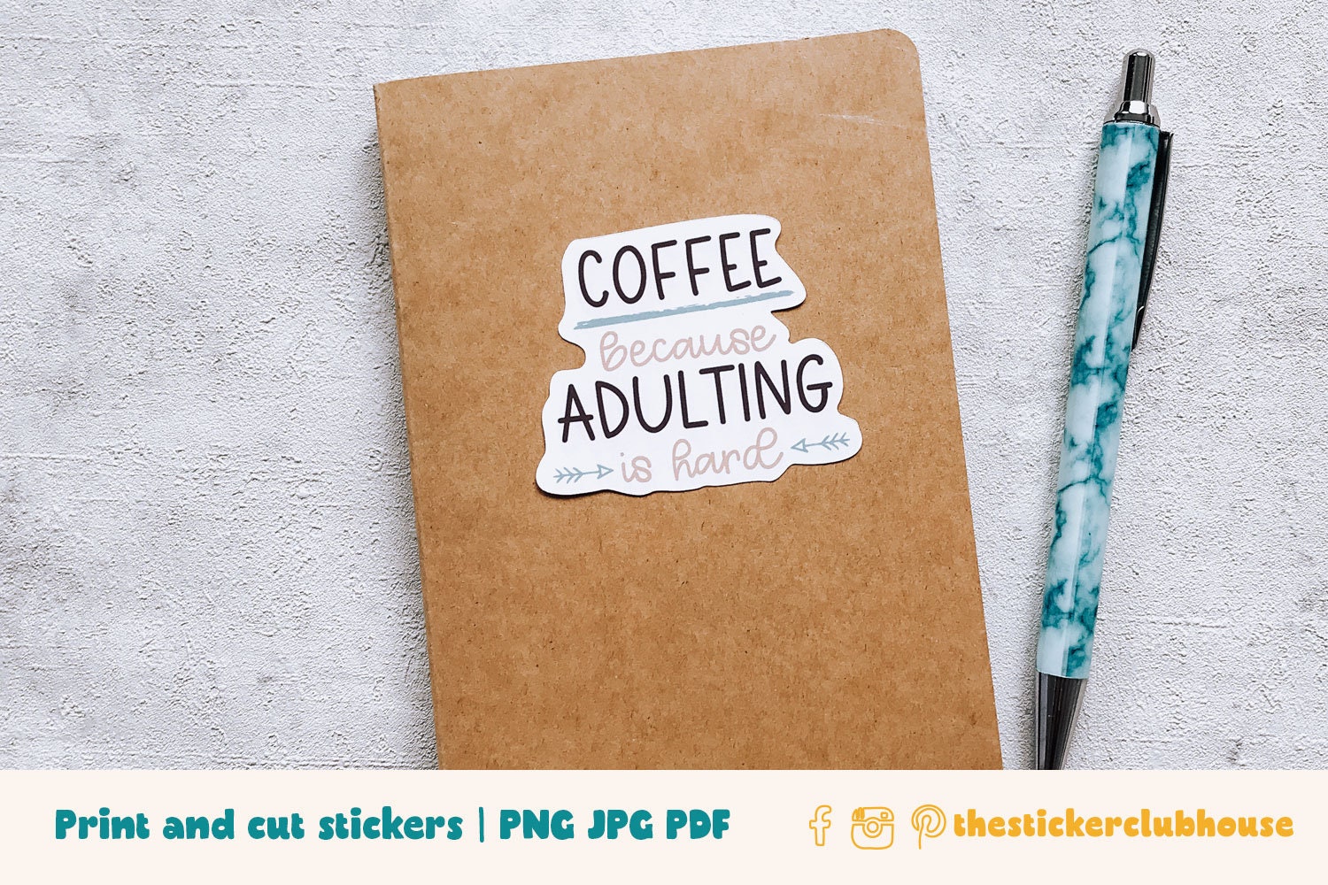 Coffee Stickers | Printable Stickers | Coffee Sticker Bundle | Coffee ...