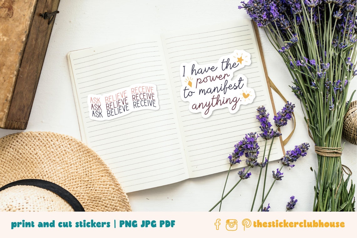 Printable Manifestation Sticker Bundle | Manifestation Stickers | Law ...