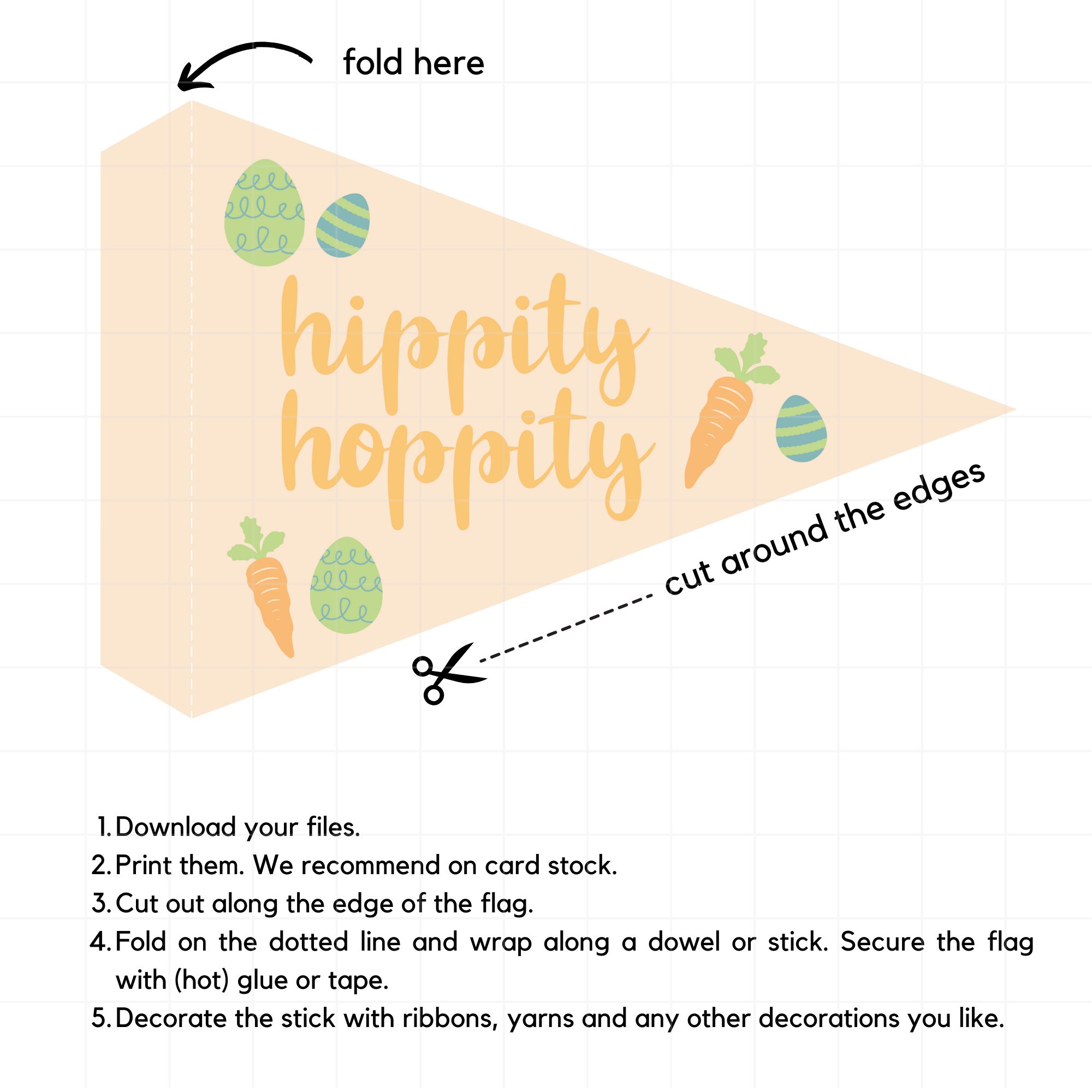 Printable Easter Pennants Flag Bundle, DIY Easter Hunt Decoration ...