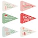Printable Christmas Pennants Flag Bundle, Holiday Flags Printable ...