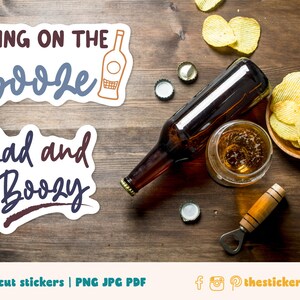 Boozy Stickers | Printable Stickers | Print and Cut Stickers | Booze ...
