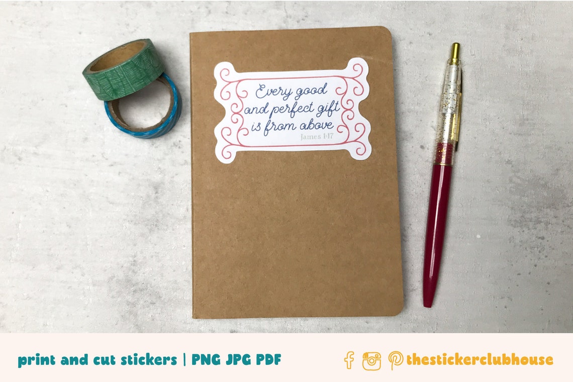 Bible Verse Printable Stickers Religious Sticker Bundle - Etsy