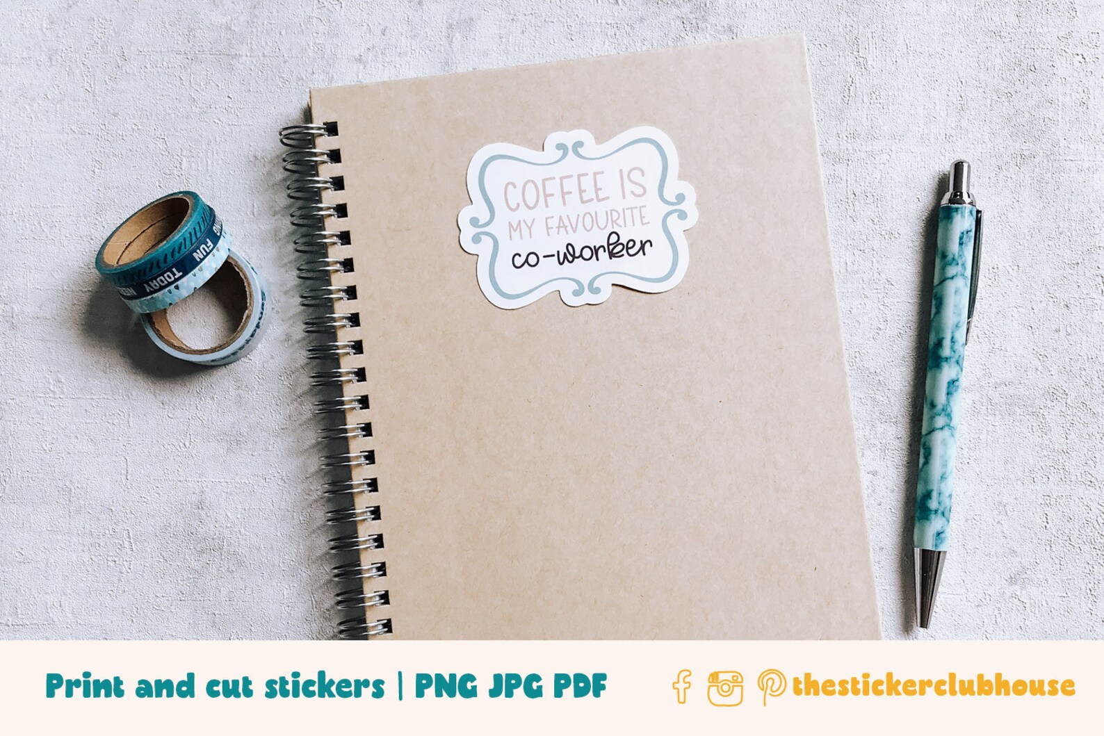 Coffee Stickers Printable Stickers Coffee Sticker Bundle - Etsy