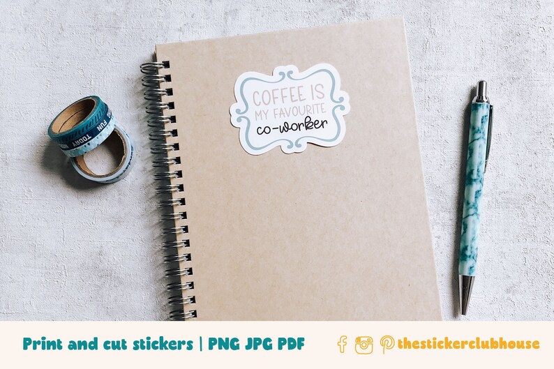 Coffee Stickers | Printable Stickers | Coffee Sticker Bundle | Coffee ...