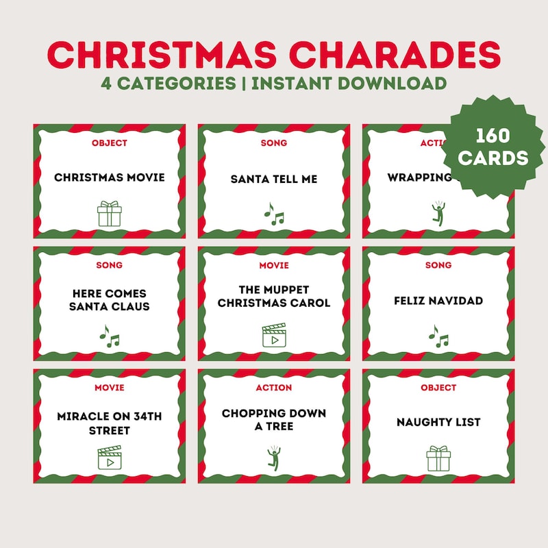 Printable Charades Adult - Etsy