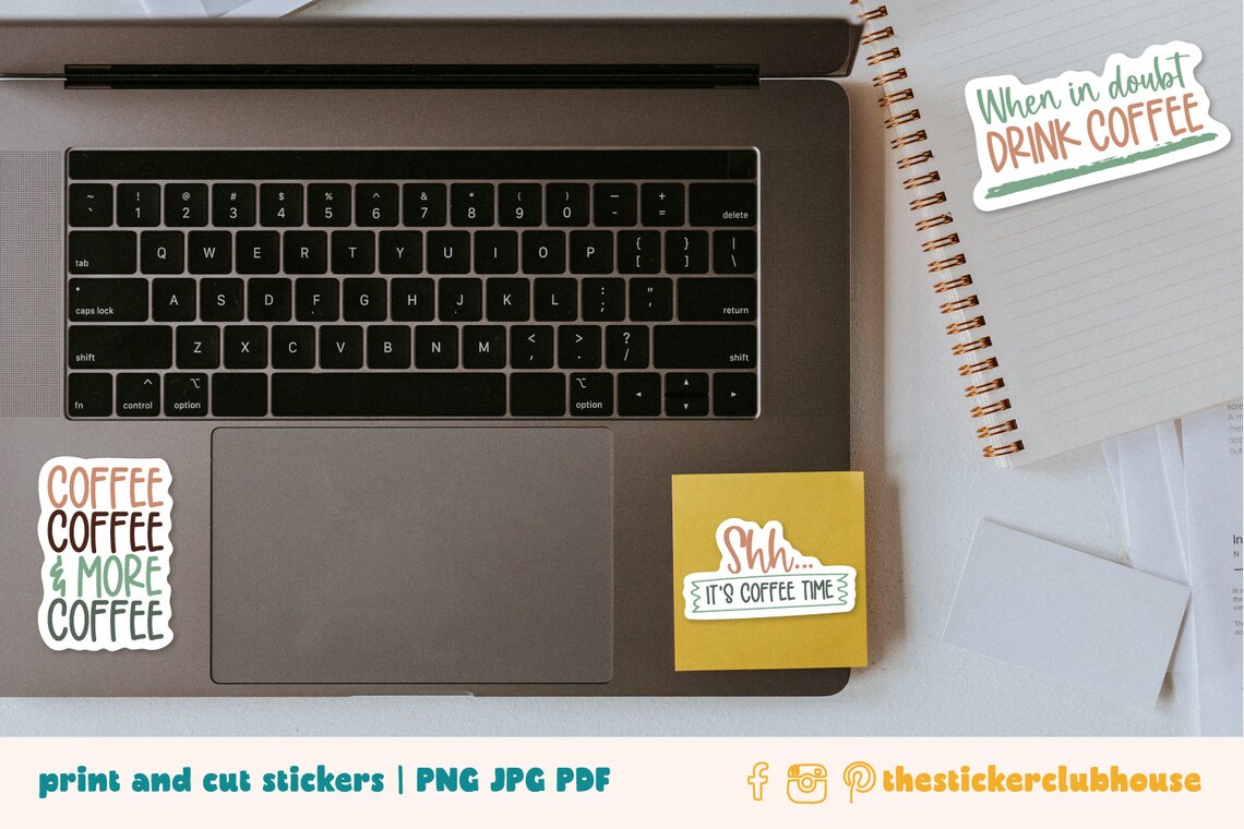 Printable Coffee Stickers | Coffee Sticker Bundle | Coffee Sticker Pack ...