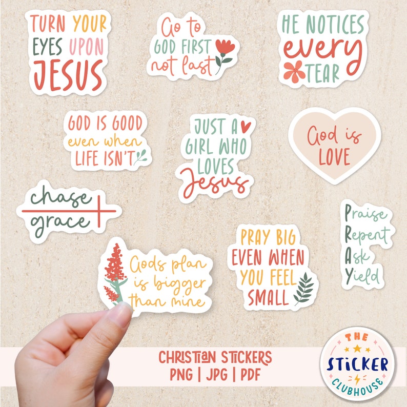 Cute Christian Stickers | God and Jesus Inspirational Stickers ...
